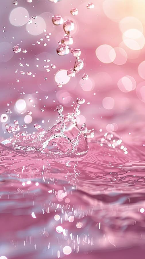 Abstract Pastel Pink Background with Clear Water and Delicate Water ...