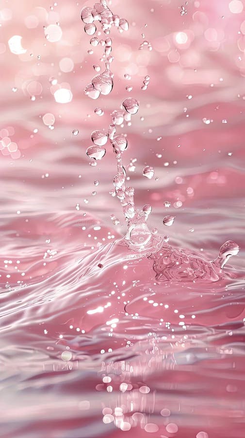 Abstract Pastel Pink Background with Clear Water and Delicate Water ...