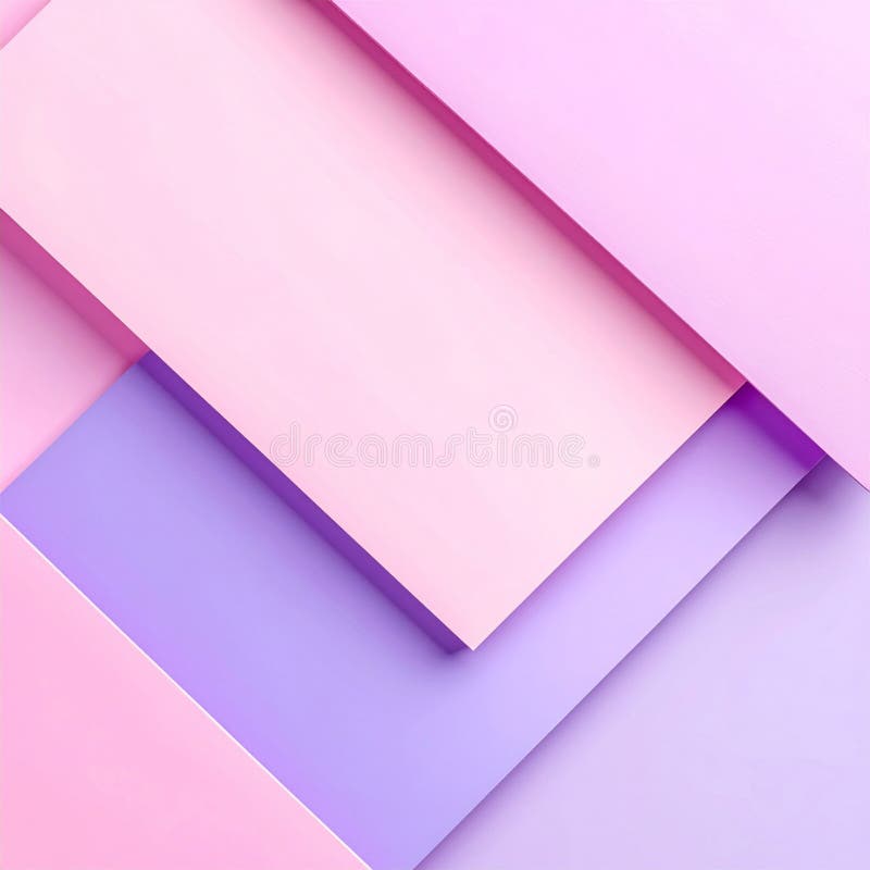 Abstract Pastel Pink and Purple Paper Layers Stock Illustration ...