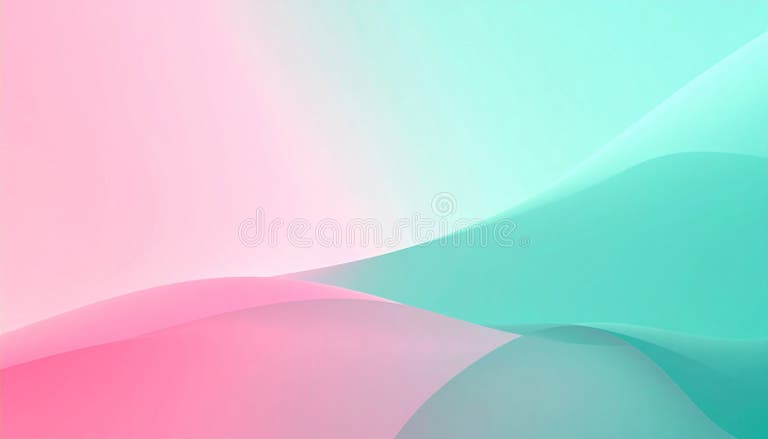 Abstract Pastel Pink and Teal Gradient Background Stock Illustration ...