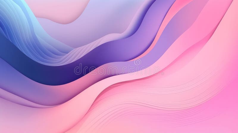 Abstract Background, Soft Pastel Red, Pink, Blue, Violet Colours, Waves ...