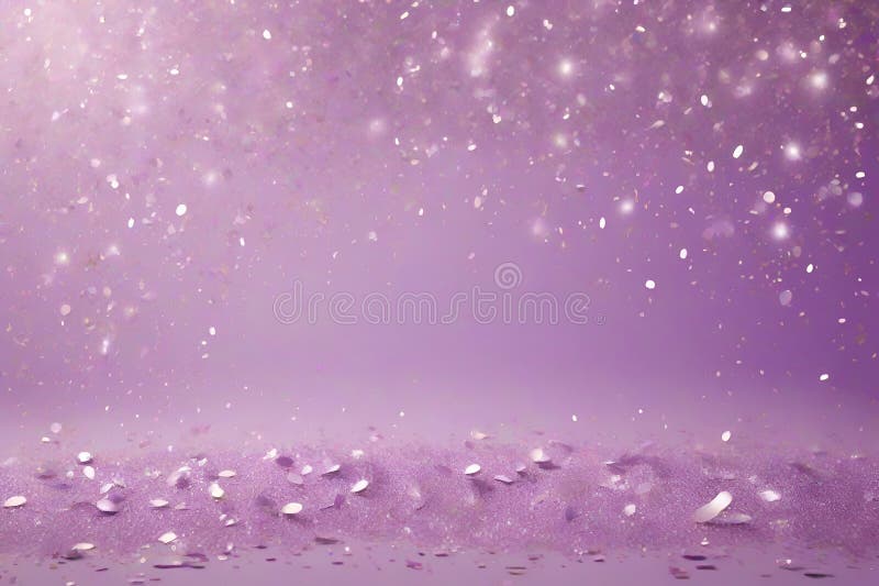 Abstract Pastel Purple Glitter Sparkle Confetti Background Stock ...