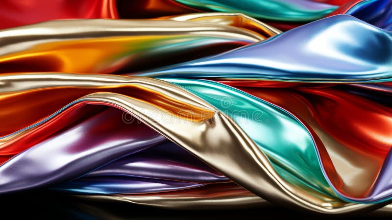 Abstract Pastel Rainbow Hologram, Silver Iridescent Foil Texture ...