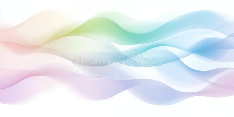 Abstract Pastel Rainbow Wave Background Flowing Soft Color Design ...