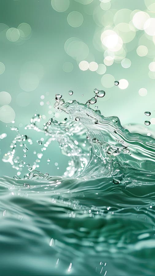 Abstract Pastel Seafoam Background with Transparent Water and Subtle ...