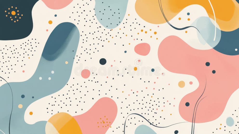 Abstract Pastel Shapes Background Design Stock Illustration ...