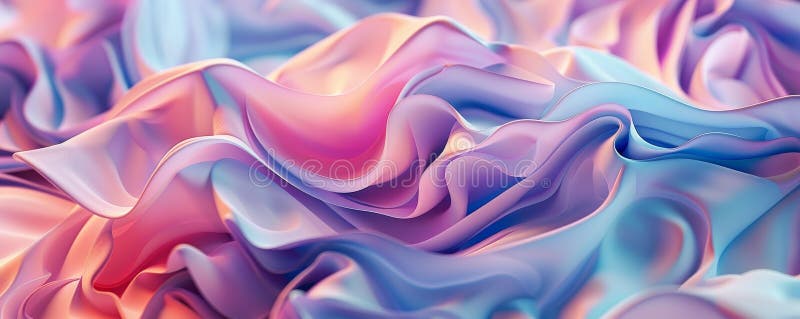 Abstract Pastel Shapes with 3D Effect in Vibrant Colors Creating a ...