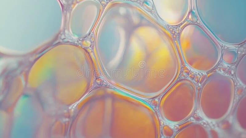 Abstract Pastel Soap Bubble Network Design Stock Illustration ...