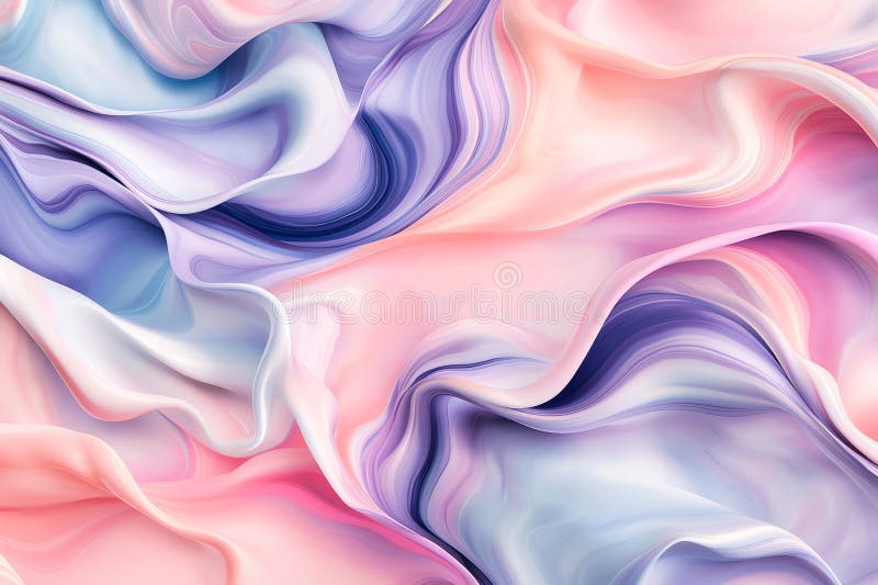 Abstract Pastel Swirl Pattern with Soft Flowing Curves and Multicolor ...