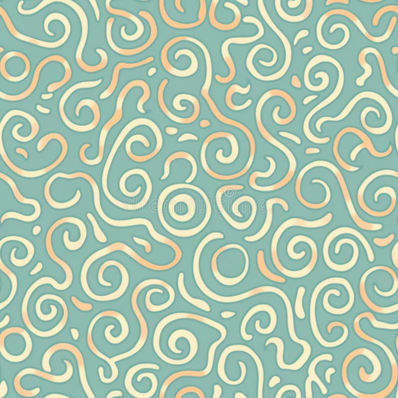 Abstract Pastel Swirls and Curves Pattern Background Stock Image ...