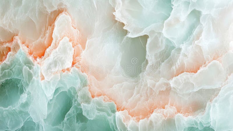 Abstract Pastel Texture Background with Teal and Peach Swirls Stock Illustration - Illustration ...