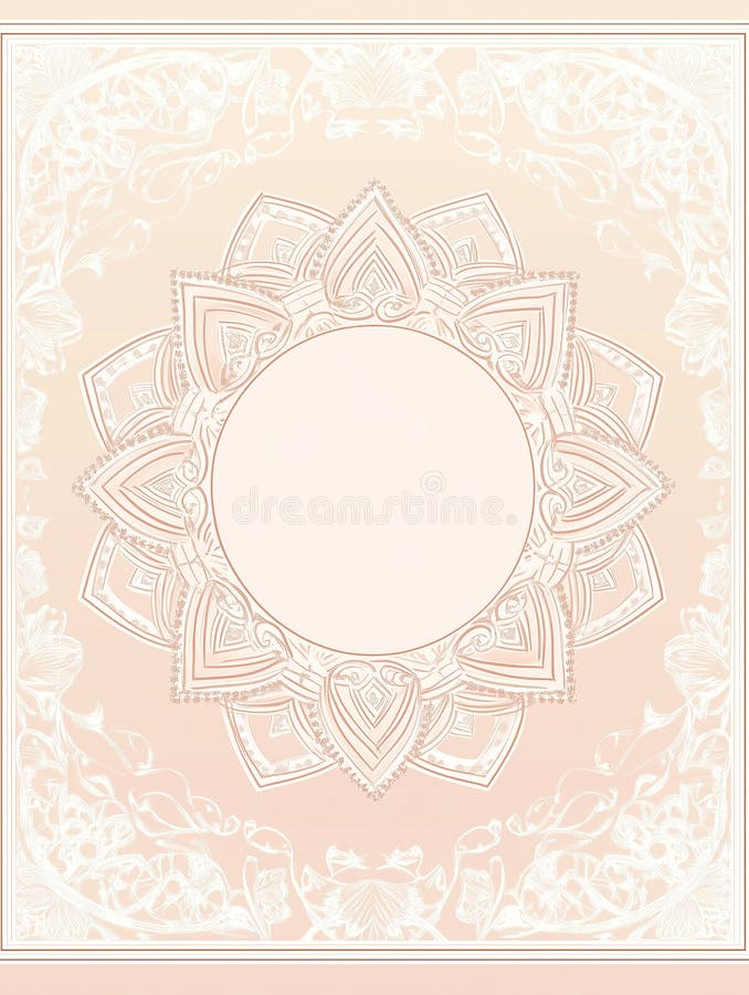 Abstract Pastel-toned Islamic Border Design Featuring Intricate ...