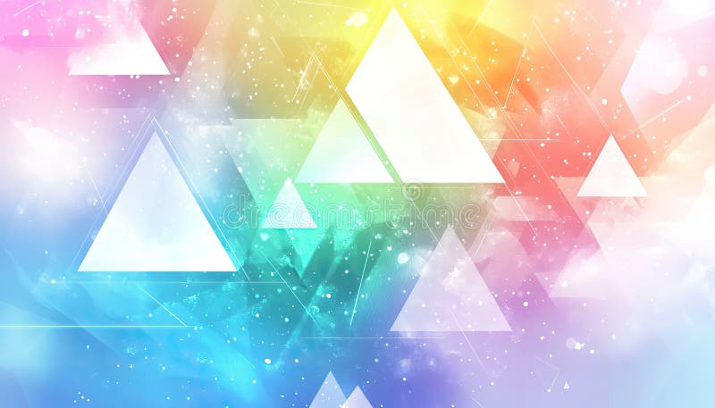 Abstract Pastel Triangle Geometric Design Background Stock Illustration ...