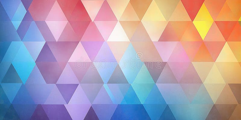 Abstract Pastel Triangle Mosaic Background Features Gradual Color ...