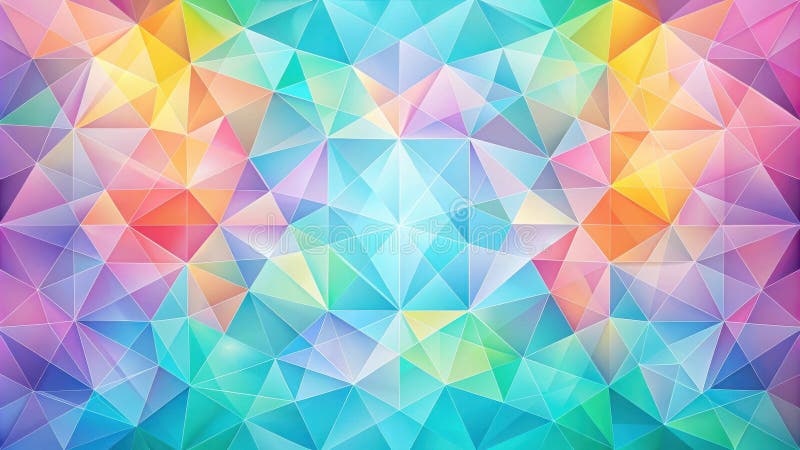 Abstract Pastel Triangular Mosaic Background Design with Vibrant Hues ...