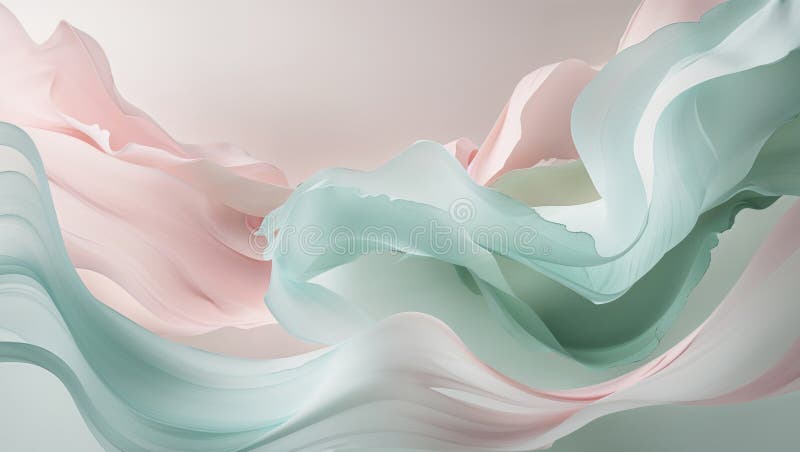 Abstract Pastel Watercolor Background with Flowing Soft Brush Strokes ...