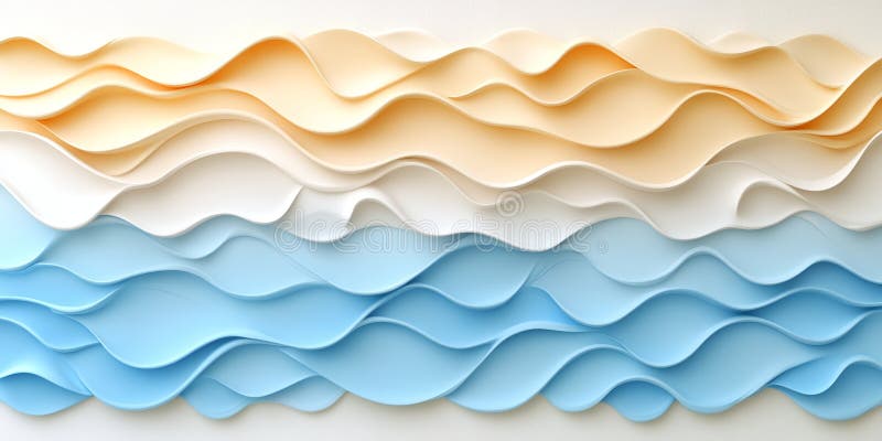 Abstract Pastel Wave Background Design Elegant Soft Blue White Orange ...