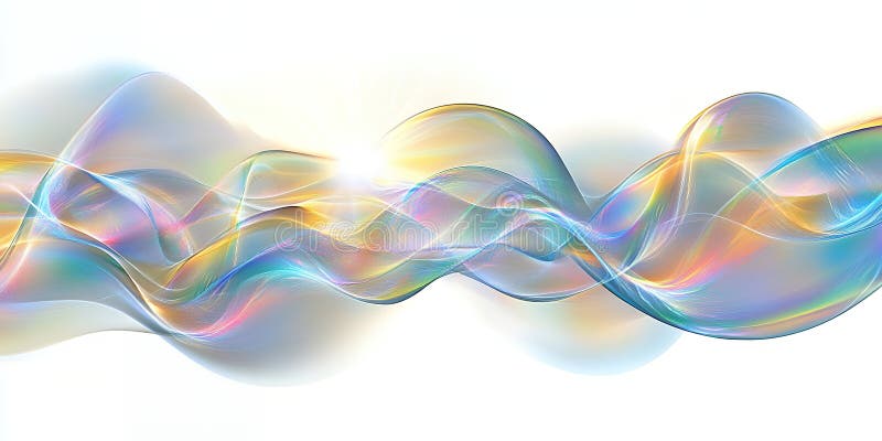 Abstract Pastel Wave Background Flowing Iridescent Energy and Light ...