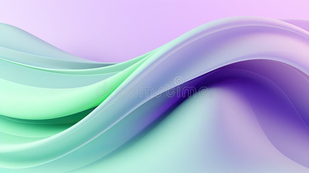 Abstract Pastel Wave Background with Gradient Colors Stock Illustration ...