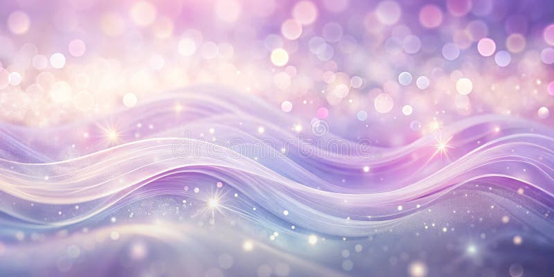 Abstract Pastel Wave Background with Shimmering Lights and Sparkling Dust. Generative AI Stock ...