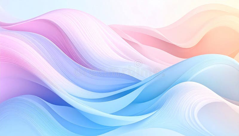 Abstract Pastel Wave Design for Modern Backgrounds Stock Illustration ...
