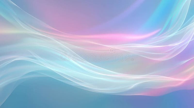 Abstract Pastel Wave Flowing Lines Dreamy Gradient Light Blue Pink ...