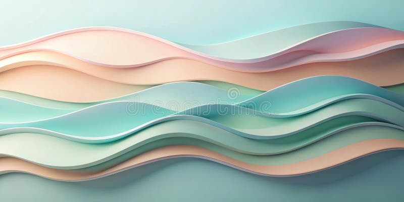 Abstract Pastel Wave Layers a Seamless Design for Backgrounds ...