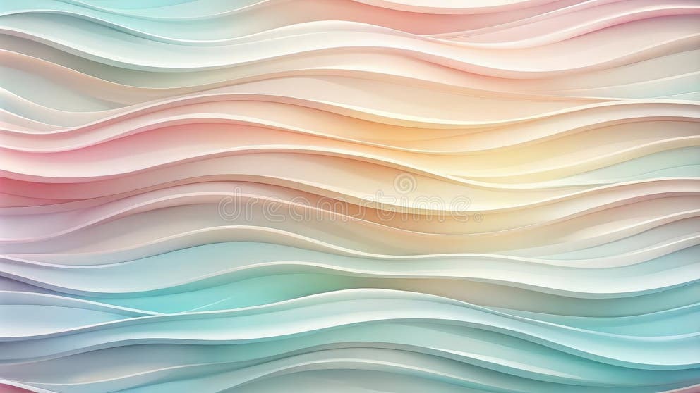 Abstract Pastel Wave Pattern Background Featuring a Seamless Design of ...