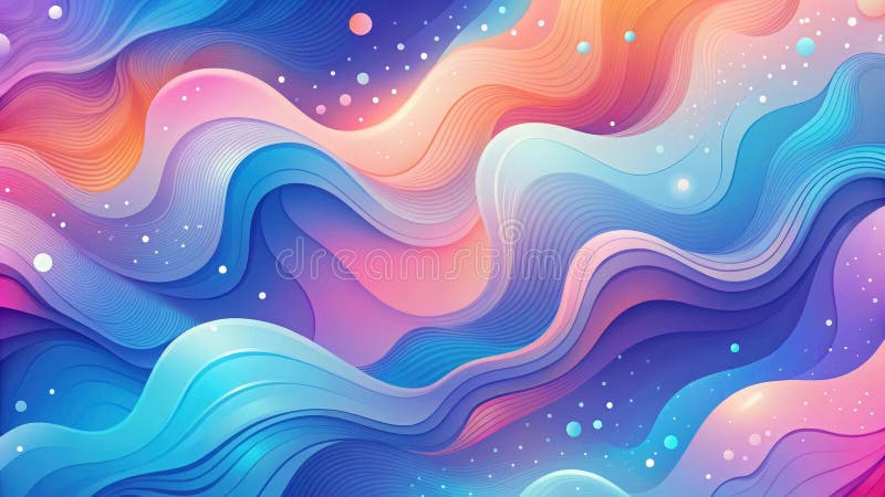 Abstract Pastel Wave Pattern Design with Soft Hues and Subtle Sparkle ...