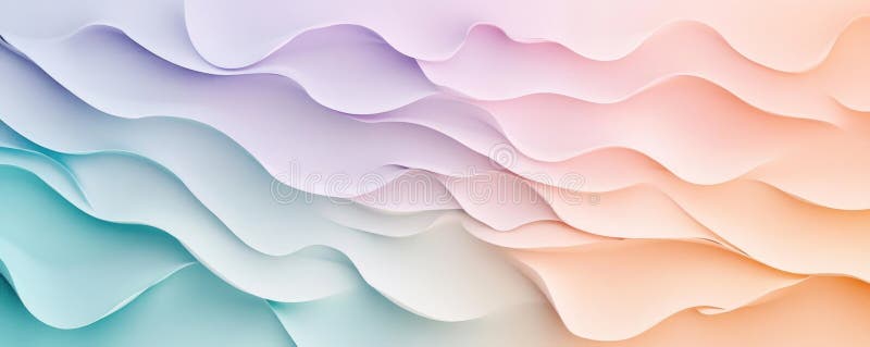 Abstract Pastel Wave Pattern, Ethereal Flow. Modern Art and Design ...