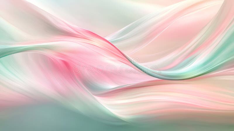 Abstract Pastel Wave Pattern with Flowing Curves. Modern Art and Design ...