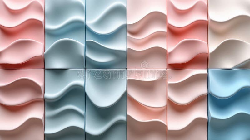 Abstract Pastel Wave Pattern Wall Texture Background Stock Illustration ...