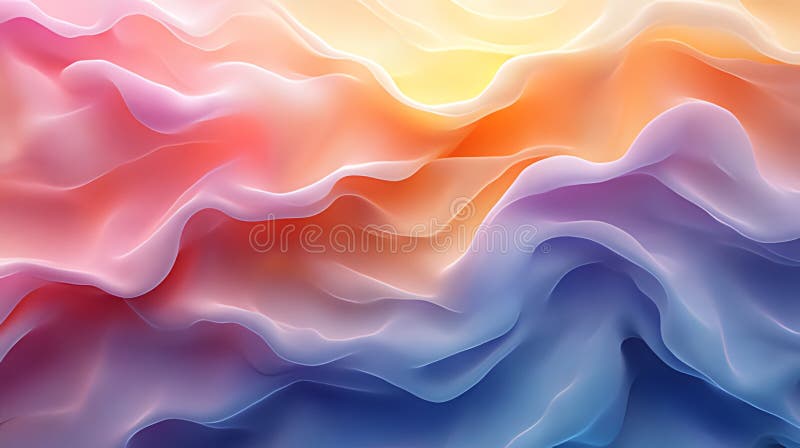 Abstract Pastel Waves, Digital Art, Vibrant Background, Website Design ...