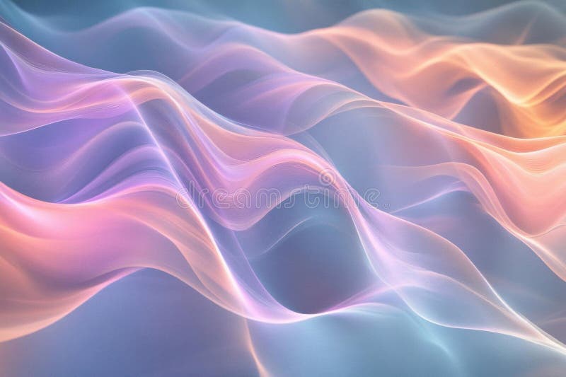Abstract Pastel Waves Flow Seamlessly, Calming Visuals for Relaxation ...