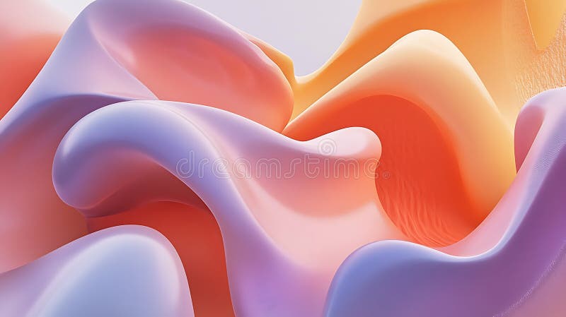 Abstract Pastel Waves Flowing Seamlessly Together Stock Photo - Image ...