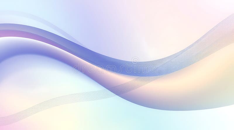 Abstract Pastel Waves Flowing Softly Across a Light Background Stock ...