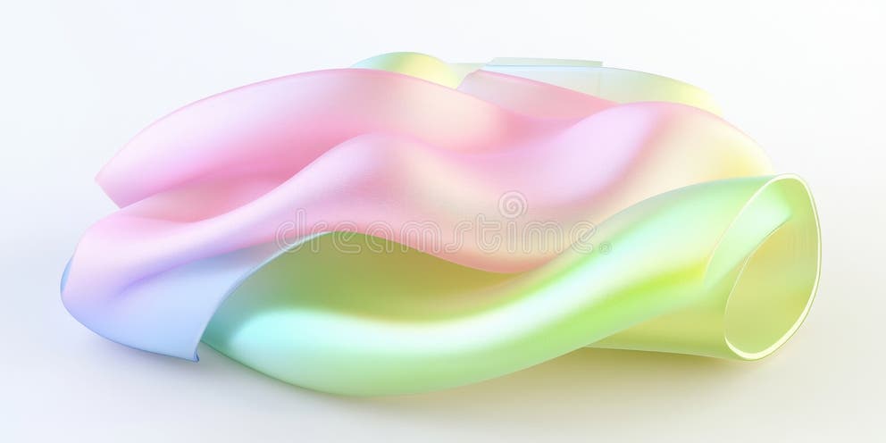 Abstract Pastel Waves with Smooth Flow and Gradient Colors in Soft ...