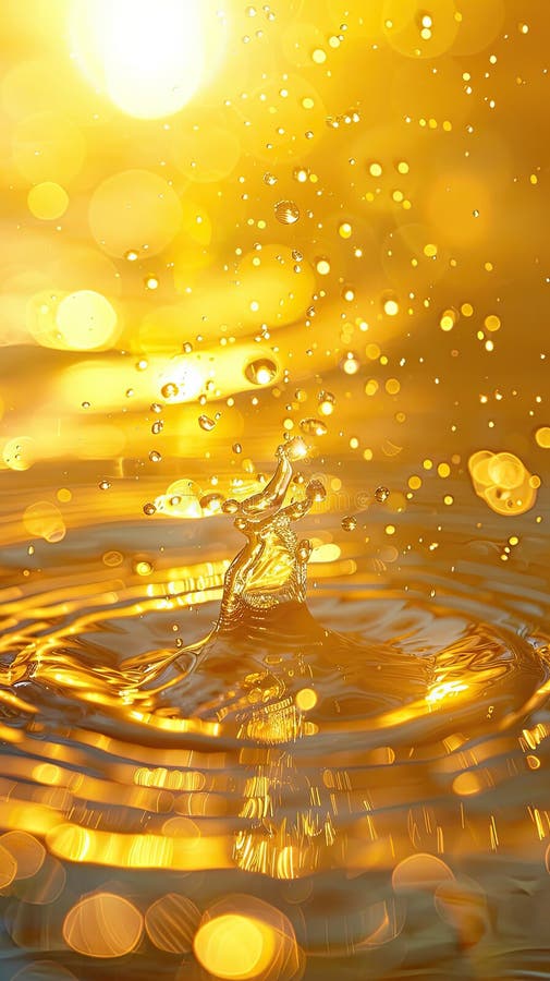 Abstract Pastel Yellow Background with Transparent Water and Subtle ...