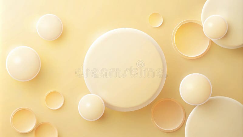 Abstract Pastel Yellow 3d Shapes Background for Design. Generative AI ...