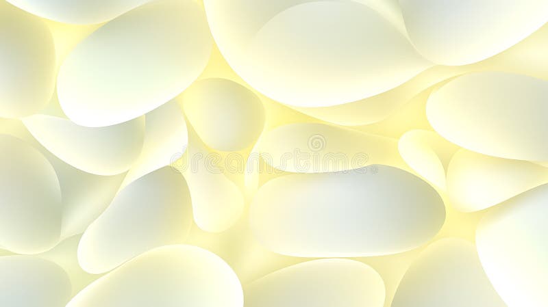 Abstract Pastel Yellow Organic Shapes Background Stock Illustration ...