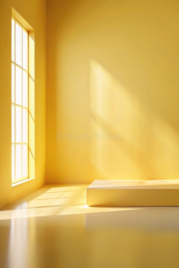 Abstract Pastel Yellow Studio Background for Product Presentation Stock ...