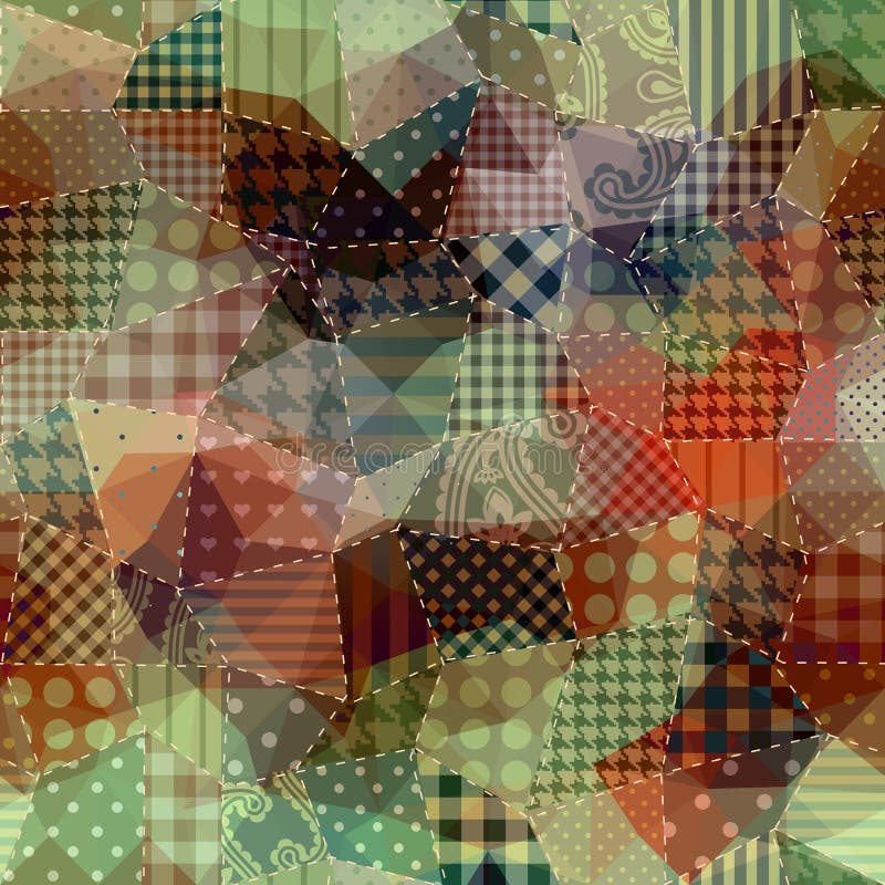 Patchwork seamless pattern stock vector. Illustration of layout - 13200141