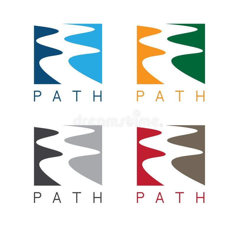 Abstract Path or River Labels Set Vector Stock Vector - Illustration of ...