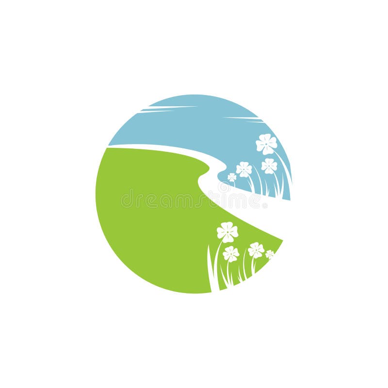 Abstract Path or River Vector Illustration Stock Vector - Illustration ...