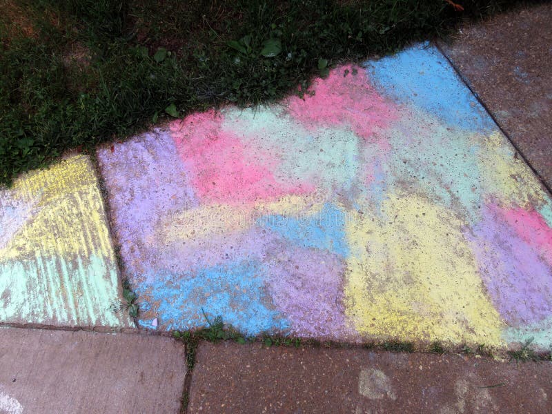 Abstract Pathway Art Chalk Drawing Stock Photo - Image of yellow ...