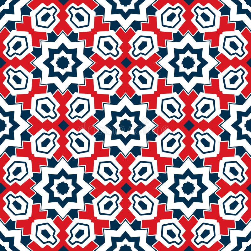 Abstract Patriotic American Colors Pattern Stock Vector - Illustration ...
