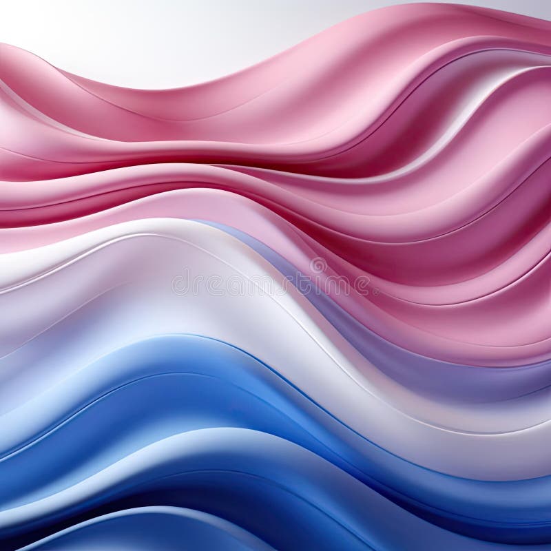 Abstract Patriotic Flags in Blue, White, and Pink on a Wavy Background ...
