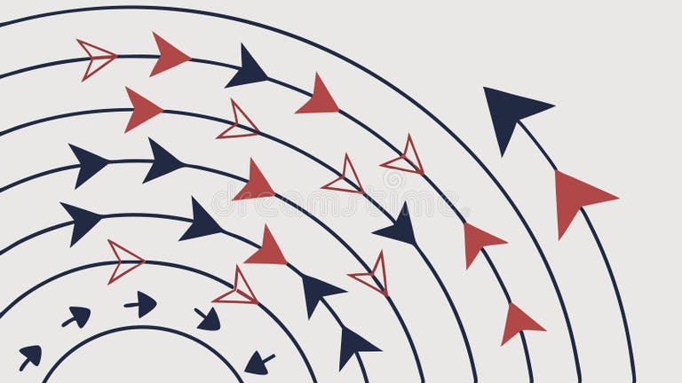 Abstract Pattern of Arrows Showing Flow and Direction Vector Art Vector ...