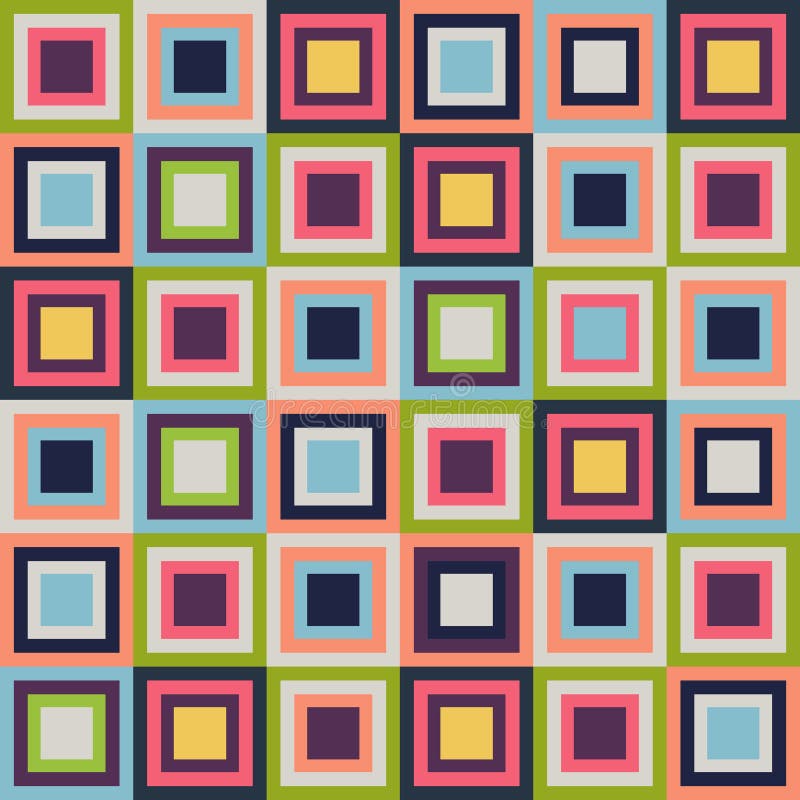Abstract Pattern Background with Colorful Squares Stock Vector ...