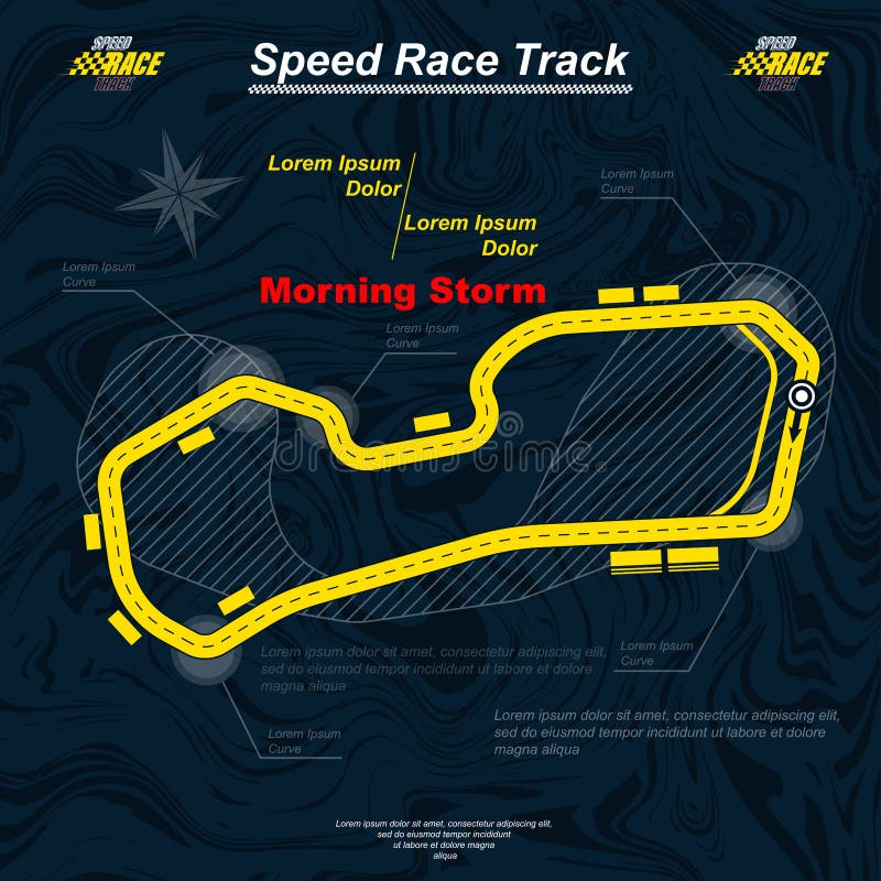 Bright Colour Race Track Circuit Stock Vector - Illustration of vector ...